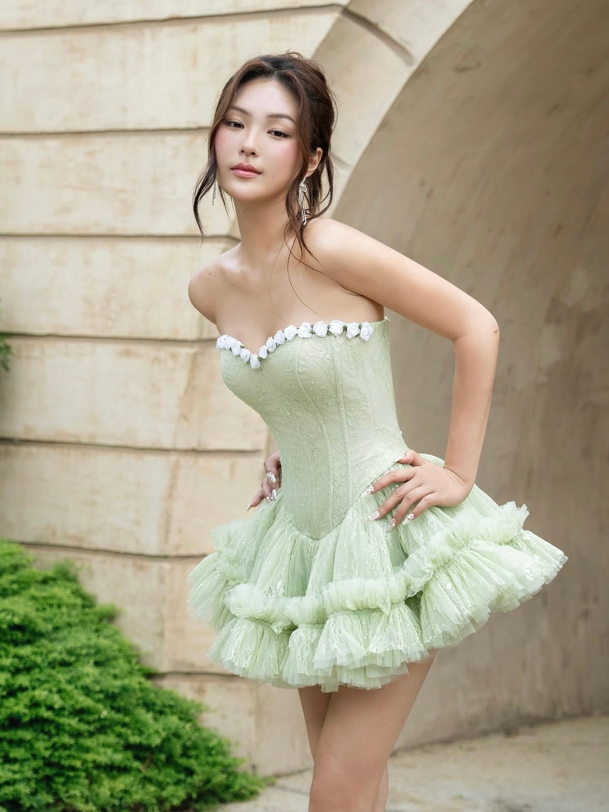 LANE Cì Bloom Dress - Mint – Vibe Atelier